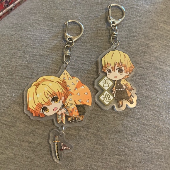 Accessories | Anime Demon Slayer Zenitsu Agatsuma Charm Keychain | Poshmark
